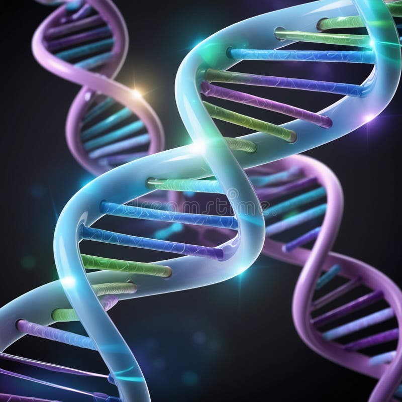 DNA Structure. Long Structure of the DNA Stock Illustration ...