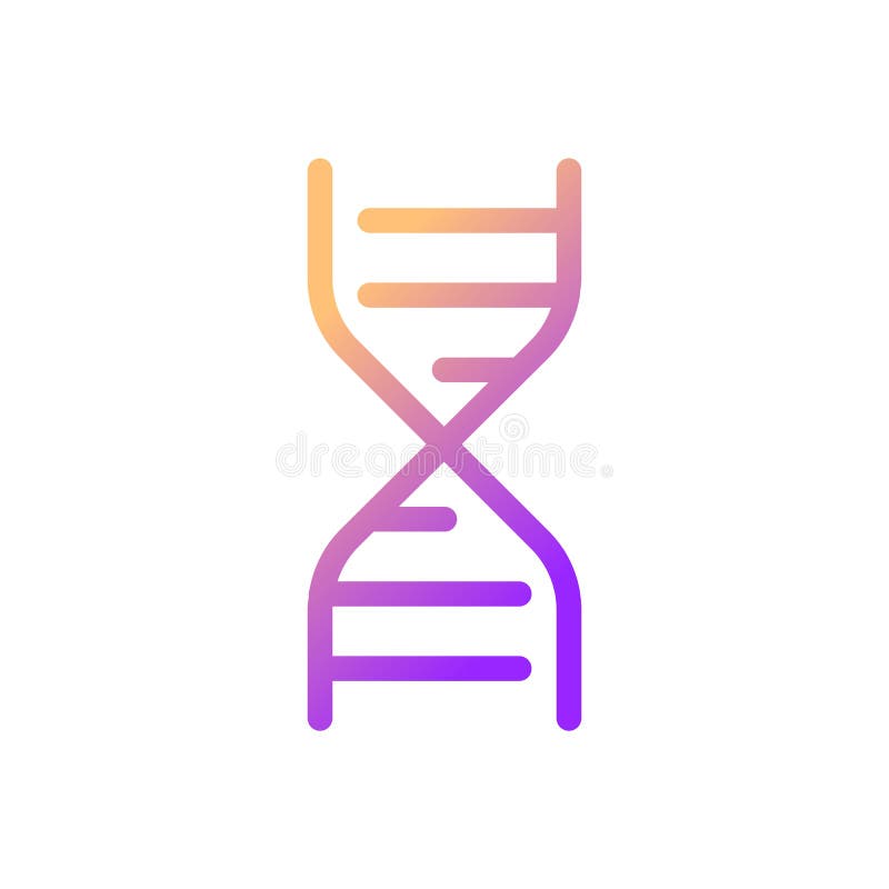DNA Structure Pixel Perfect Gradient Linear Ui Icon Stock Vector - Illustration of mobile ...