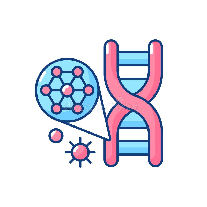 DNA Structure RGB Color Icon Stock Illustration - Illustration of ... DNA Structure RGB Color Icon Stock Illustration - Illustration of ...