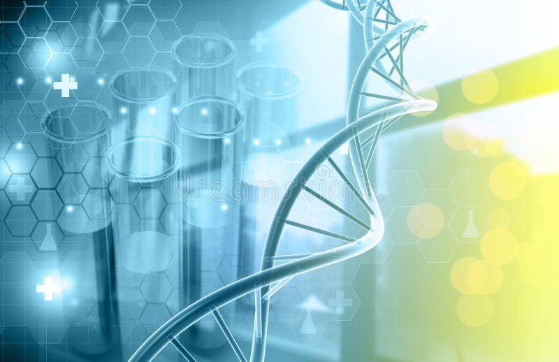 DNA Structure on Science Background Stock Illustration - Illustration ...