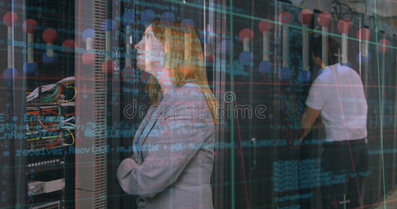 Dna Structure Spinning and Data Processing Against Caucasian Female ...