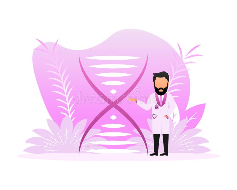 Dna Structure Testing Dna Researchers Making Vector Illustration Stock Vector Illustration