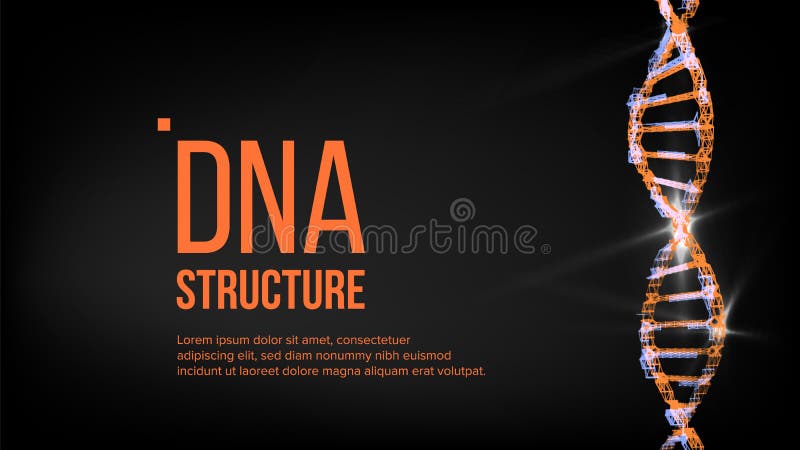 Dna Structure Vector. Digital Cell. Evolution Symbol. Illustration ...
