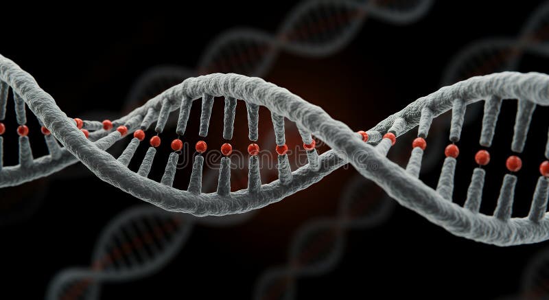 Dna Structure Visualization of Double Helix Model with Genetic ...