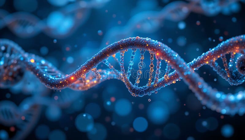 Dna Structure Visualization Molecular Strand Closeup for Science ...