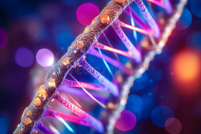 DNA. Study of Gene Structure of Cell. DNA Molecule Structure. Genetic ...