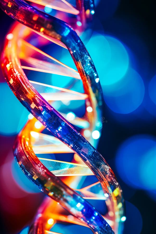 DNA. Study of Gene Structure of Cell. DNA Molecule Structure. Genetic ...