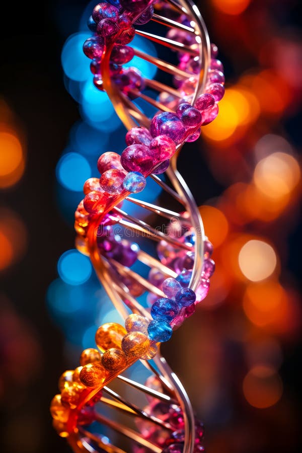 DNA. Study of Gene Structure of Cell. DNA Molecule Structure. Genetic ...