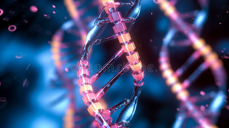 DNA. Study of Gene Structure of Cell. DNA Molecule Structure. Genetic ...