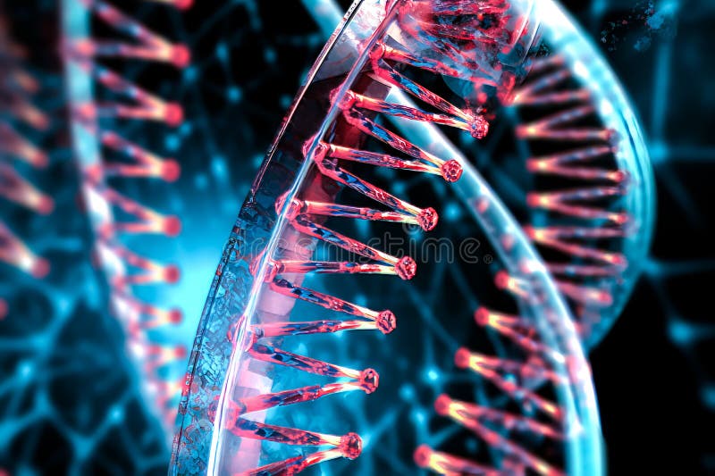 DNA. Study of Gene Structure of Cell. DNA Molecule Structure. Genetic ...