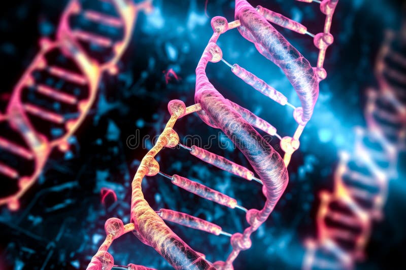 DNA. Study of Gene Structure of Cell. DNA Molecule Structure. Genetic ...