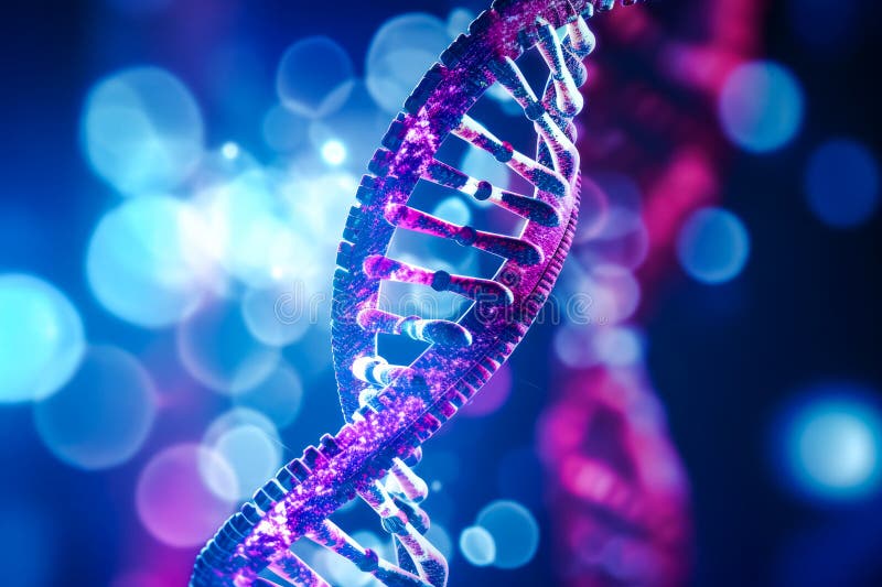 DNA. Study of Gene Structure of Cell. DNA Molecule Structure. Genetic ...