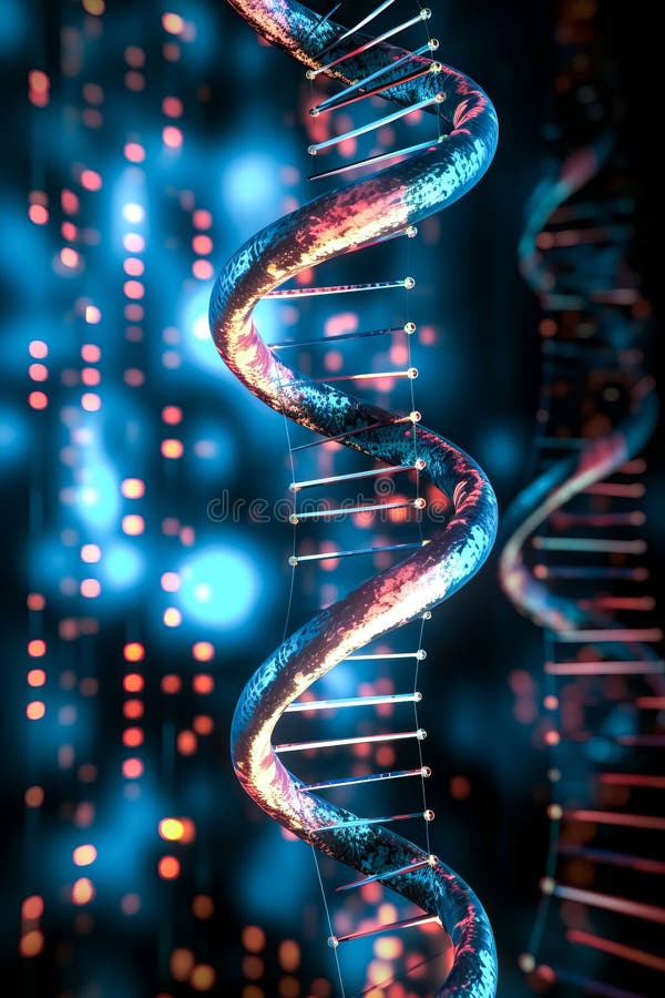 DNA. Study of Gene Structure of Cell. DNA Molecule Structure. Genetic ...