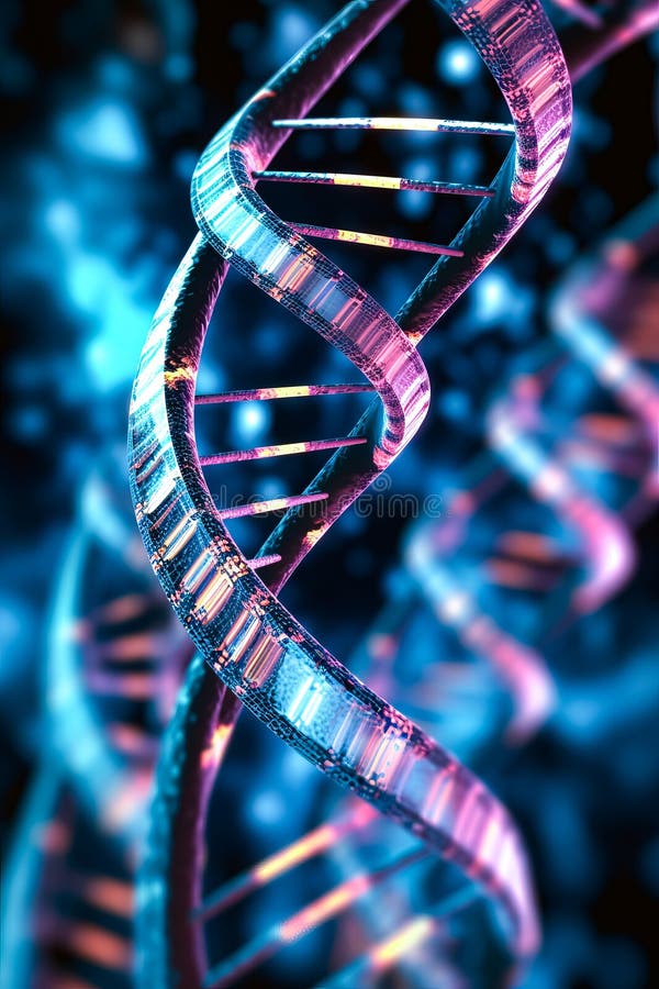 DNA. Study of Gene Structure of Cell. DNA Molecule Structure. Genetic ...