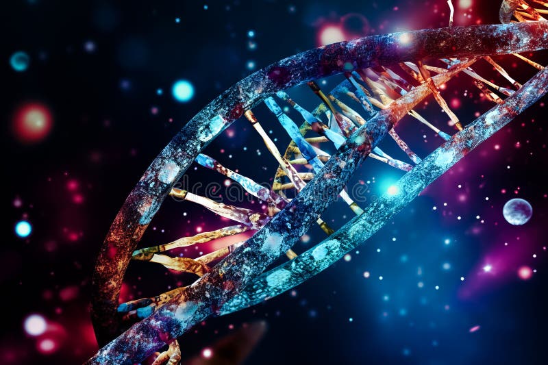 DNA. Study of Gene Structure of Cell. DNA Molecule Structure. Genetic ...