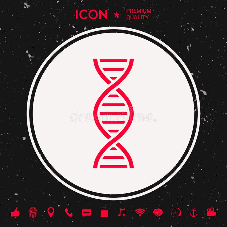 DNA symbol icon stock vector. Illustration of sign, clone - 107909296