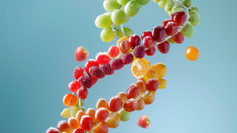A DNA Symbol Made by Fruits and Vegetable, Generative AI Stock ...