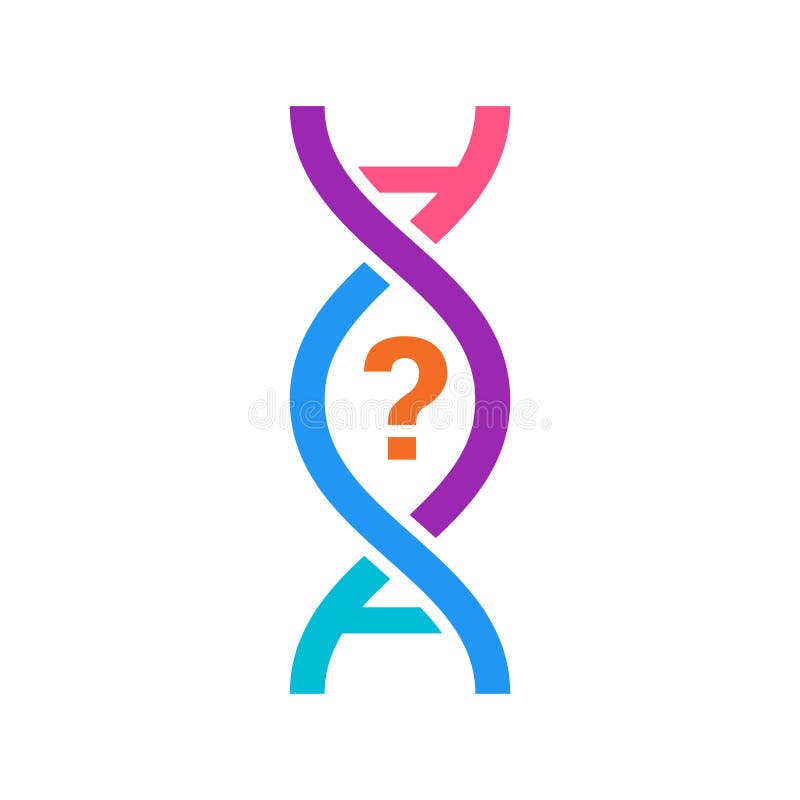 The DNA Symbol with Question Mark. Isolated Vector Illustration Stock ...