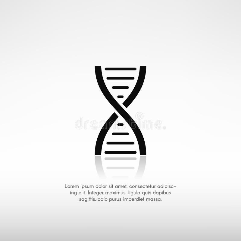 DNA Symbol with Reflection and a Place for Text. Stock Illustration ...