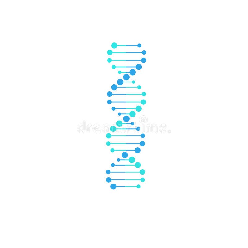 DNA Strand Set. Isolated on White Background Stock Illustration ...