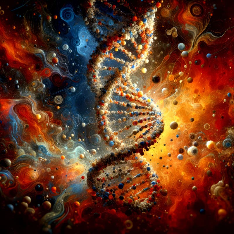 Abstract Representation of DNA Synthesis Stock Illustration ...