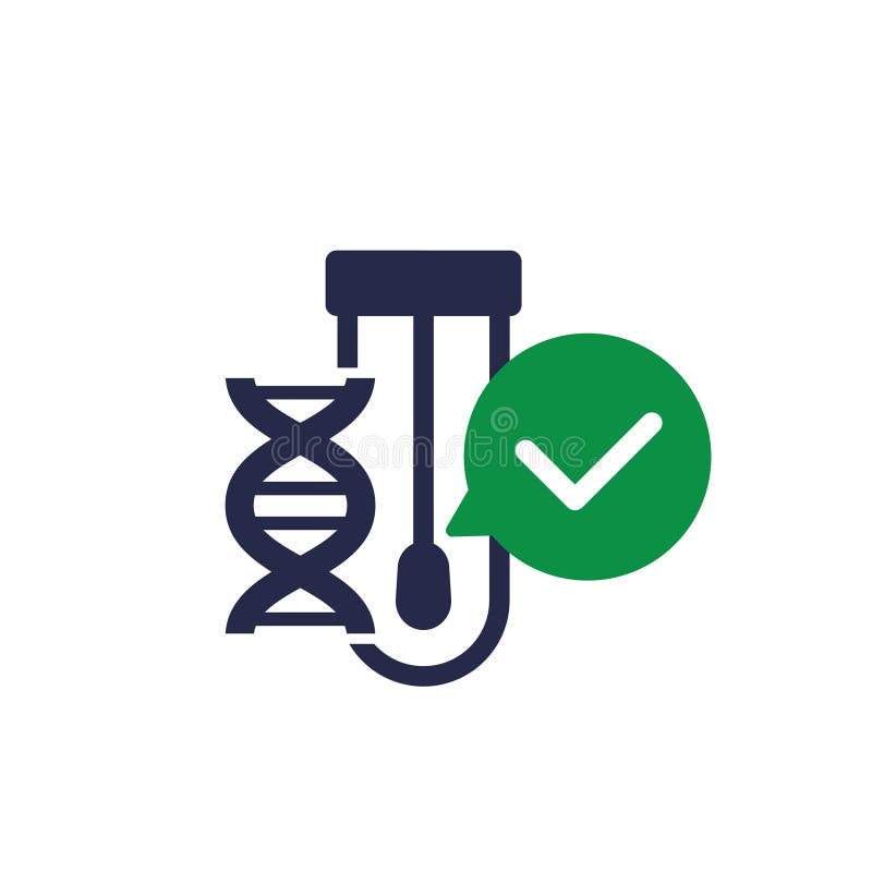Dna Test Icon on White, Vector Stock Vector - Illustration of sample ...