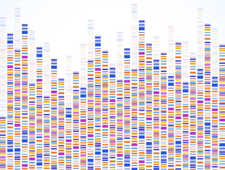 Dna Test Infographic. Dna Test, Barcoding, Genome Map Stock Vector ...