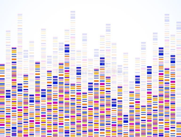 Dna Test Infographic. Dna Test, Barcoding, Genome Map Stock Vector ...