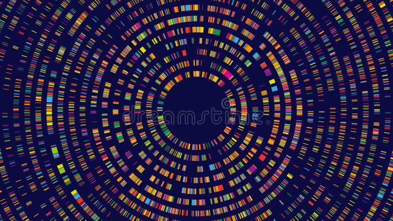 Dna Test Infographic. Genome Sequence Map, Radial Two-dimensional ...