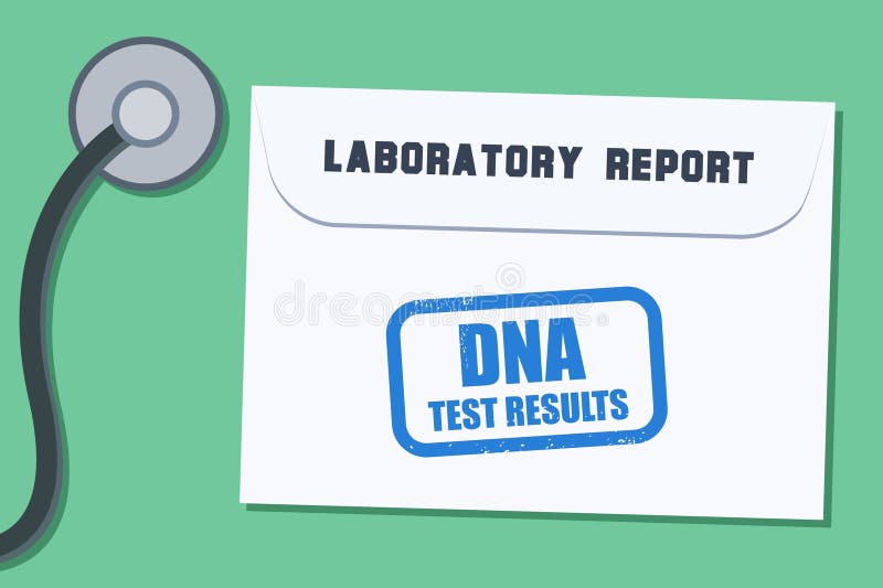 DNA Test Results Vector Concept Stock Vector - Illustration of checkup ...