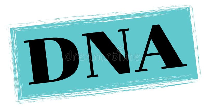 DNA Text Written on Blue-black Stamp Sign Stock Illustration ...