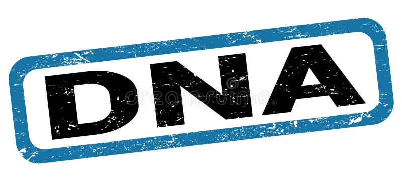 DNA Text Written on Blue-black Rectangle Stamp Stock Image - Image of ...