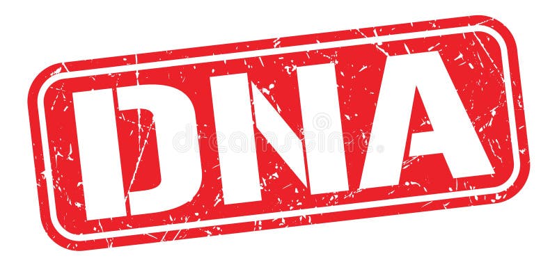 DNA Text Written on Red Stamp Sign Stock Illustration - Illustration of ...