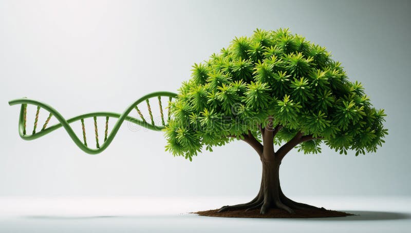 DNA Tree Illustrates Genetic Interconnectedness among Organisms Stock ...