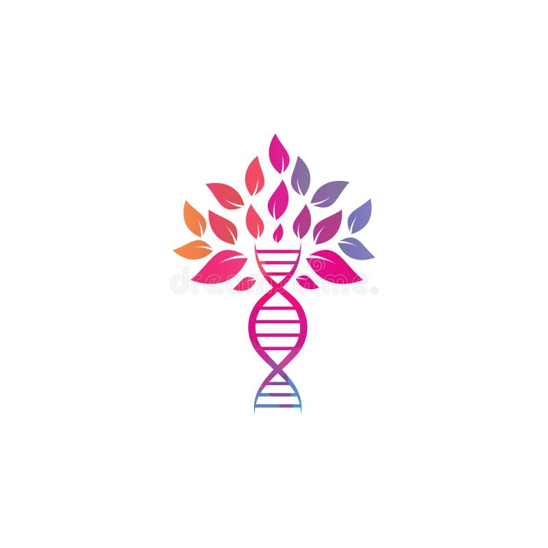 Dna Tree Vector Logo Design. DNA Genetic Icon Stock Vector ...
