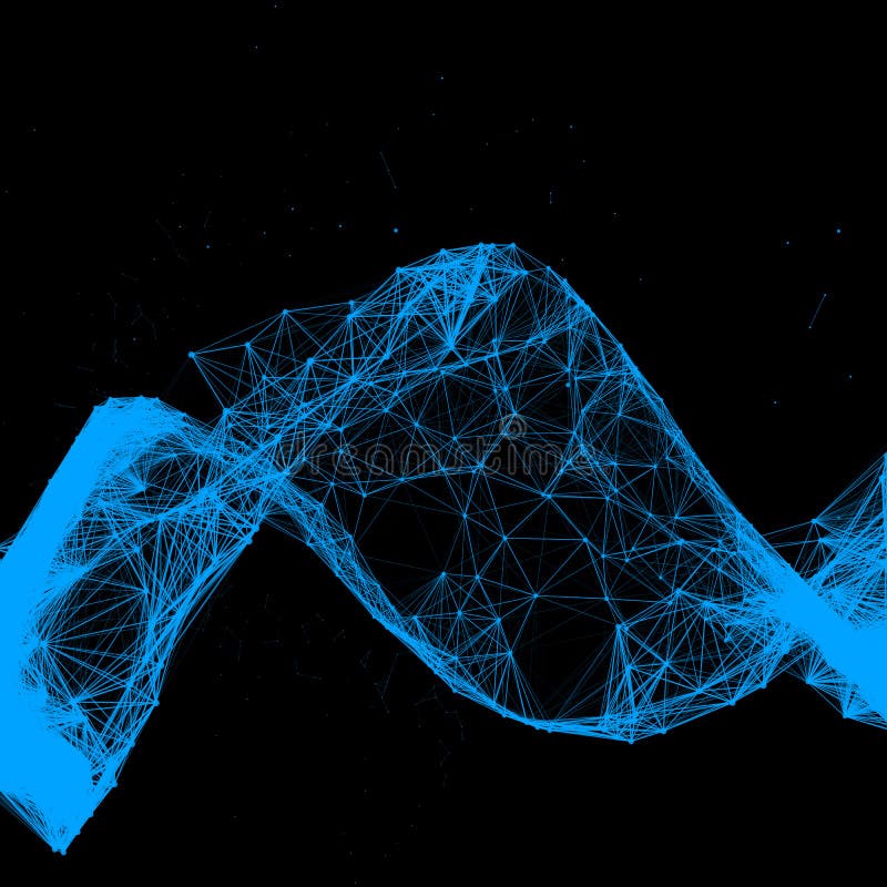 DNA triangle on black stock photo. Image of networking - 75098066