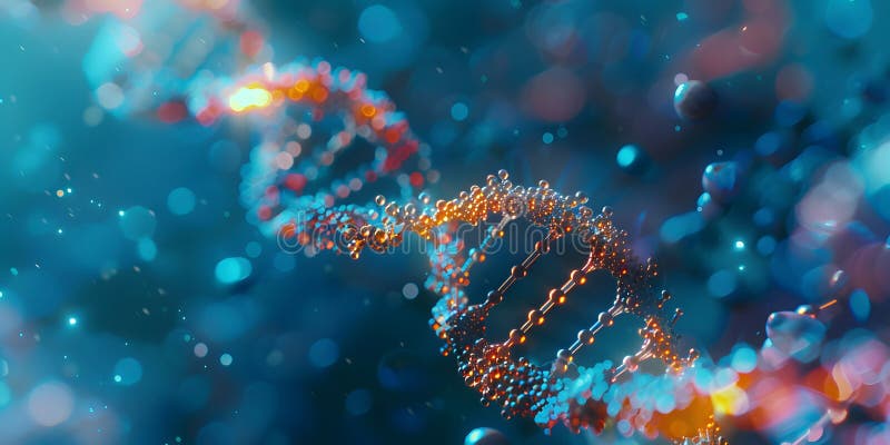 DNA under a microscope stock illustration. Illustration of abstract ...