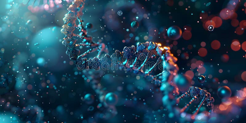 DNA under a microscope stock photo. Image of medicine - 325720350