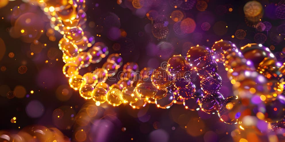 DNA under a microscope stock photo. Image of molecule - 325721002