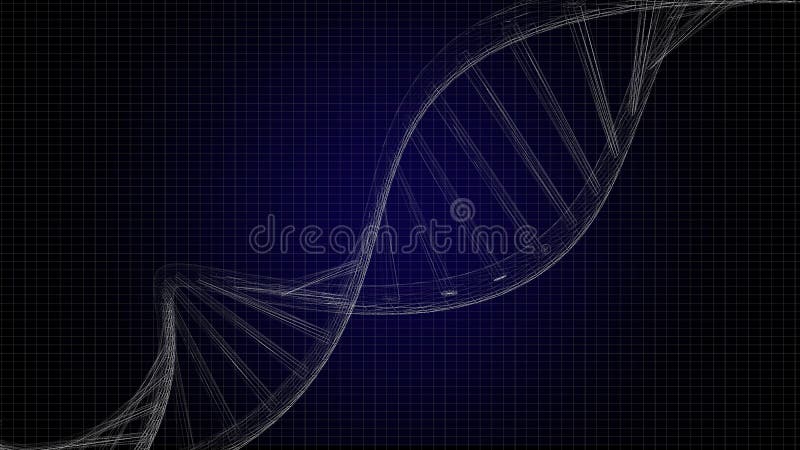 Dna Vector Blue Line Blue Background Stock Image - Image of atom ...