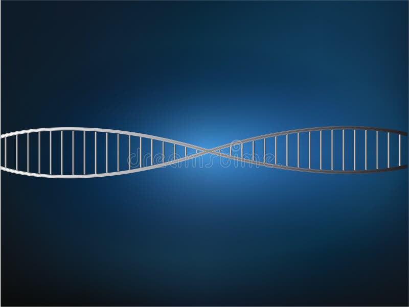 Dna Vector Blue Line Blue Background Stock Image - Image of atom ...