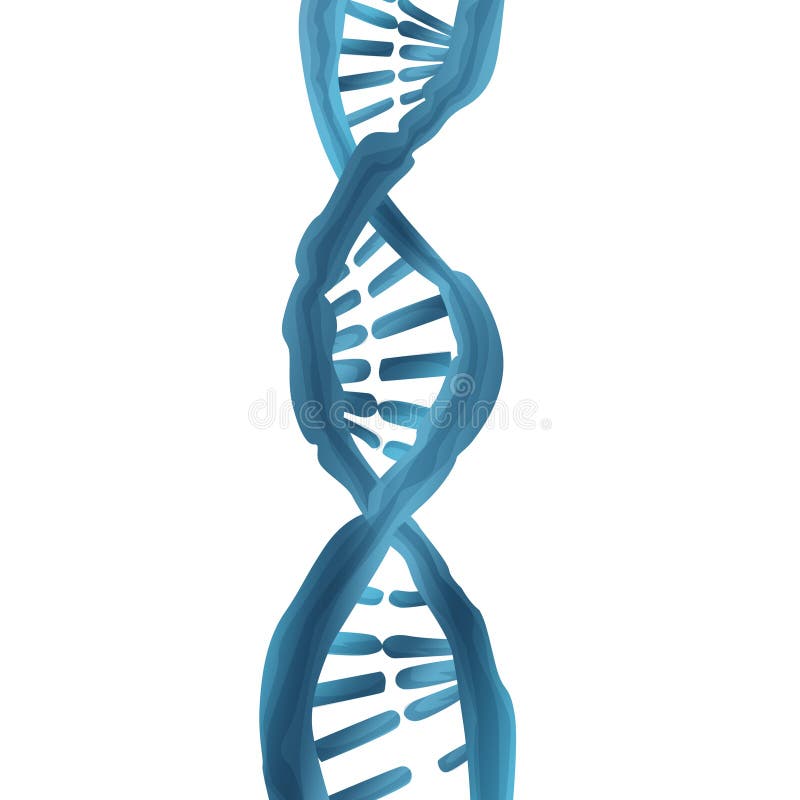 DNA Vector Concept. Blue Structure Style Illustration. Medical ...