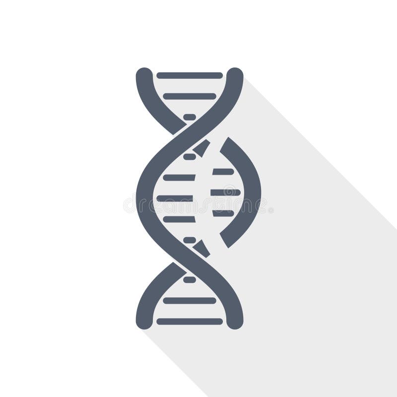 DNA Vector Icon, Biotechnology Concept Flat Design Illustration Stock ...