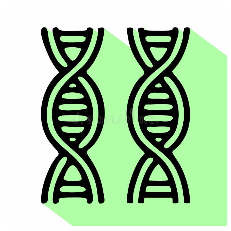 Dna Vector Icon. Dna Editable Stroke Stock Vector - Illustration of ...