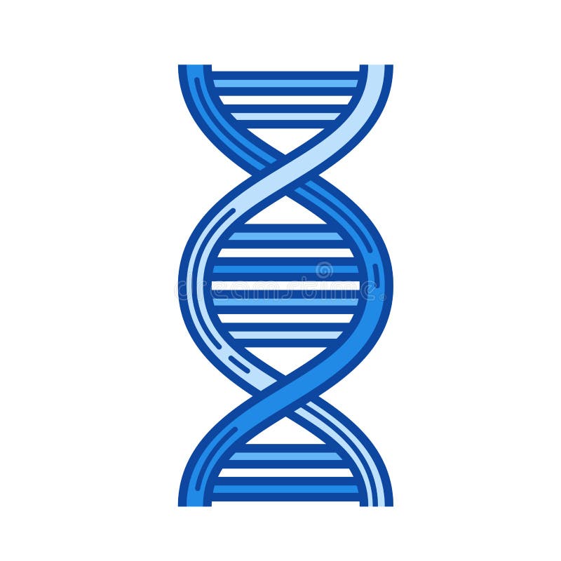 DNA line icon. stock vector. Illustration of genetic - 100292734