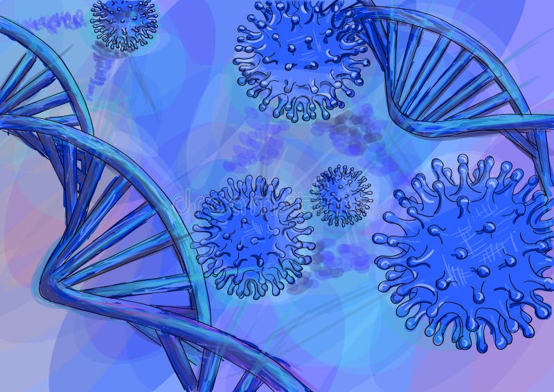 DNA and virus stock vector. Illustration of life, biochemistry - 269540513