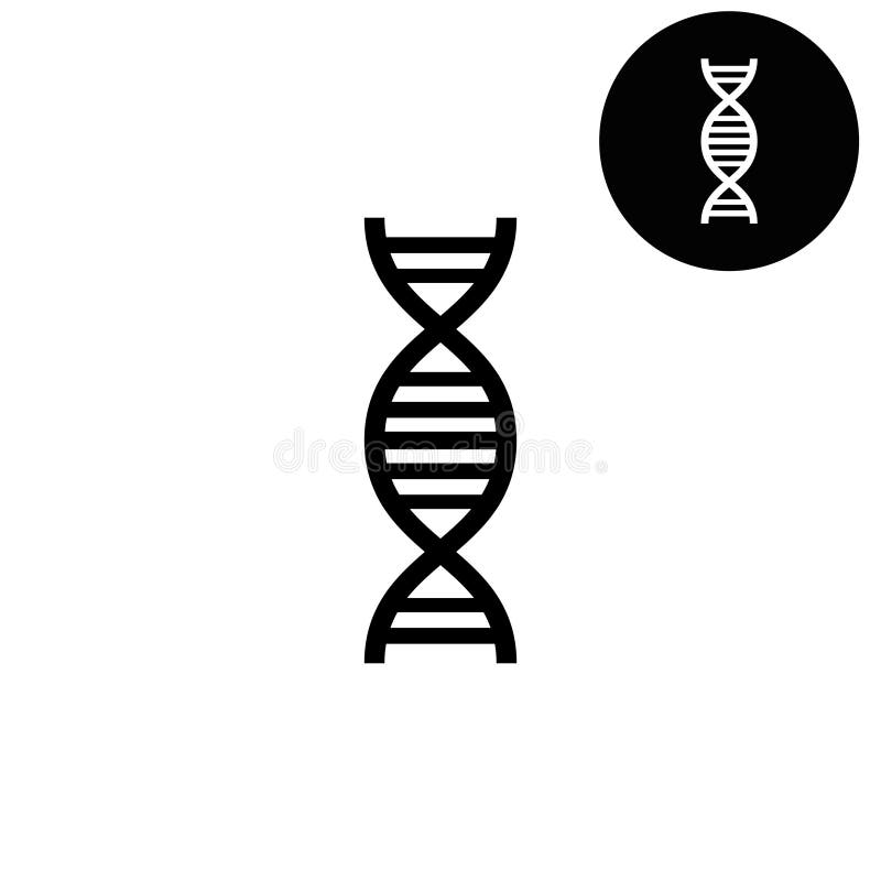 DNA - white vector icon stock vector. Illustration of chemistry - 138474078