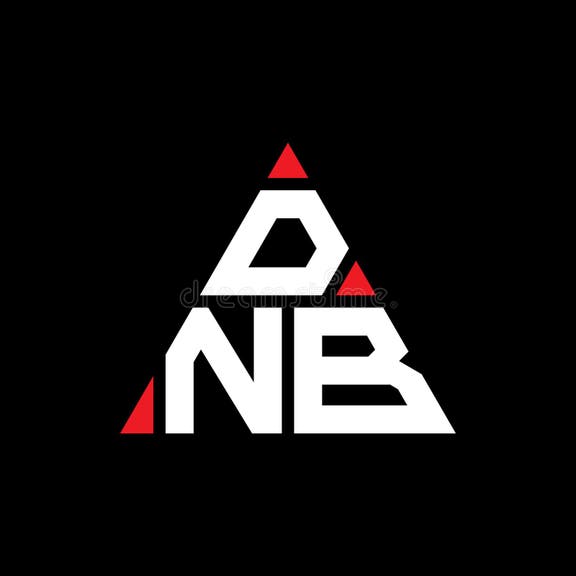 DNB Triangle Letter Logo Design with Triangle Shape. DNB Triangle Logo ...