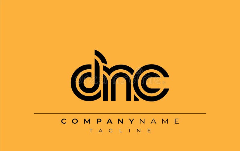 DNC Creative Unique Modern Letter Logo Design Stock Vector ...