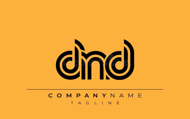 DND Creative Unique Modern Letter Logo Design Stock Vector ...